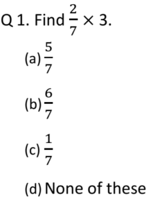 Fractions and Decimals For Class 7 Maths MCQ Questions