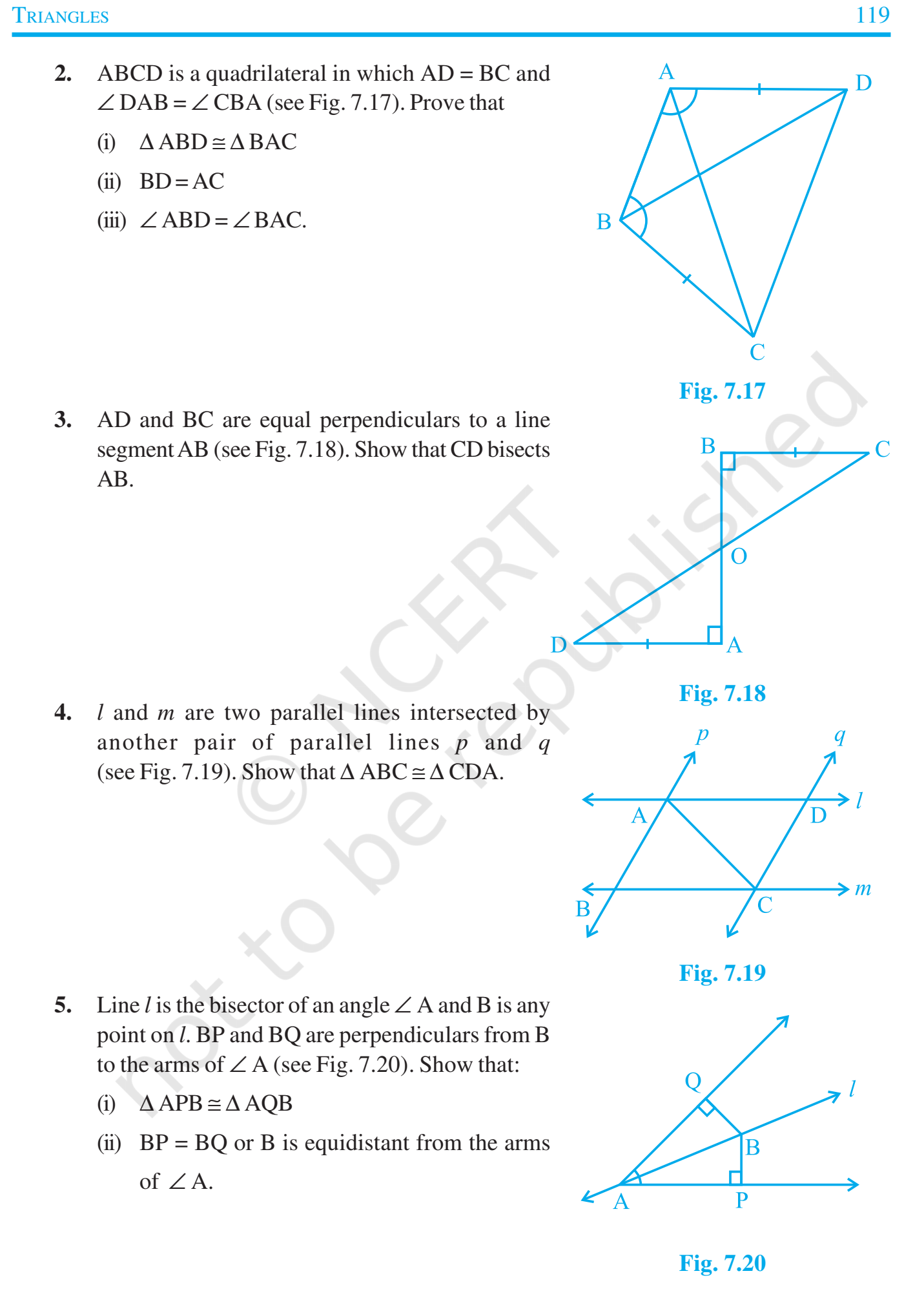 NCERT Book Class 9 (Maths) Chapter 7 Triangles