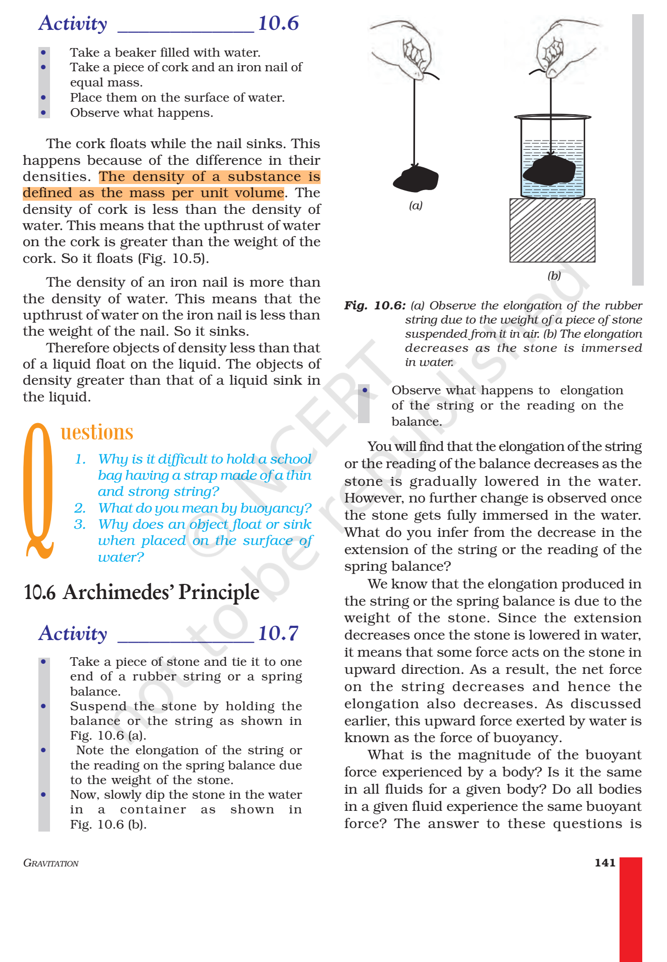 NCERT Book Class 9 (Science) Chapter 10 Gravitation