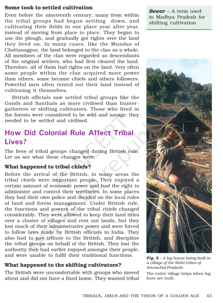 NCERT Book Class 8 (History) Chapter 4 Tribals, Dikus and the vision of ...