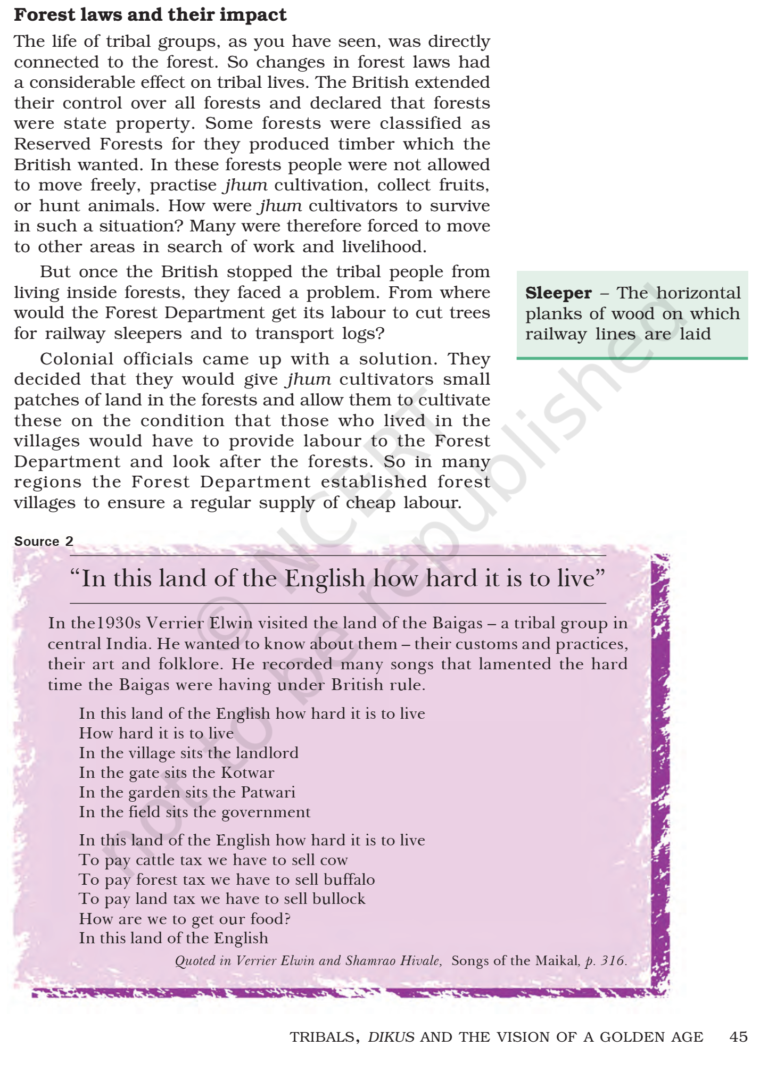 NCERT Book Class 8 (History) Chapter 4 Tribals, Dikus and the vision of ...