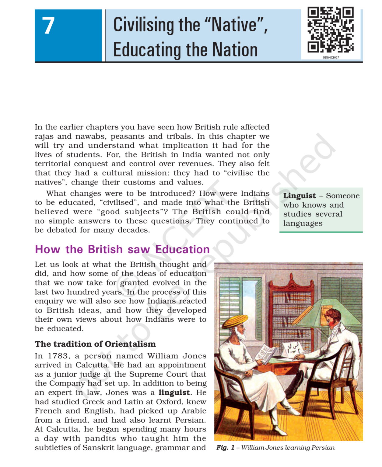 NCERT Book Class 8 (History) Chapter 7 Civilising the Nation ...