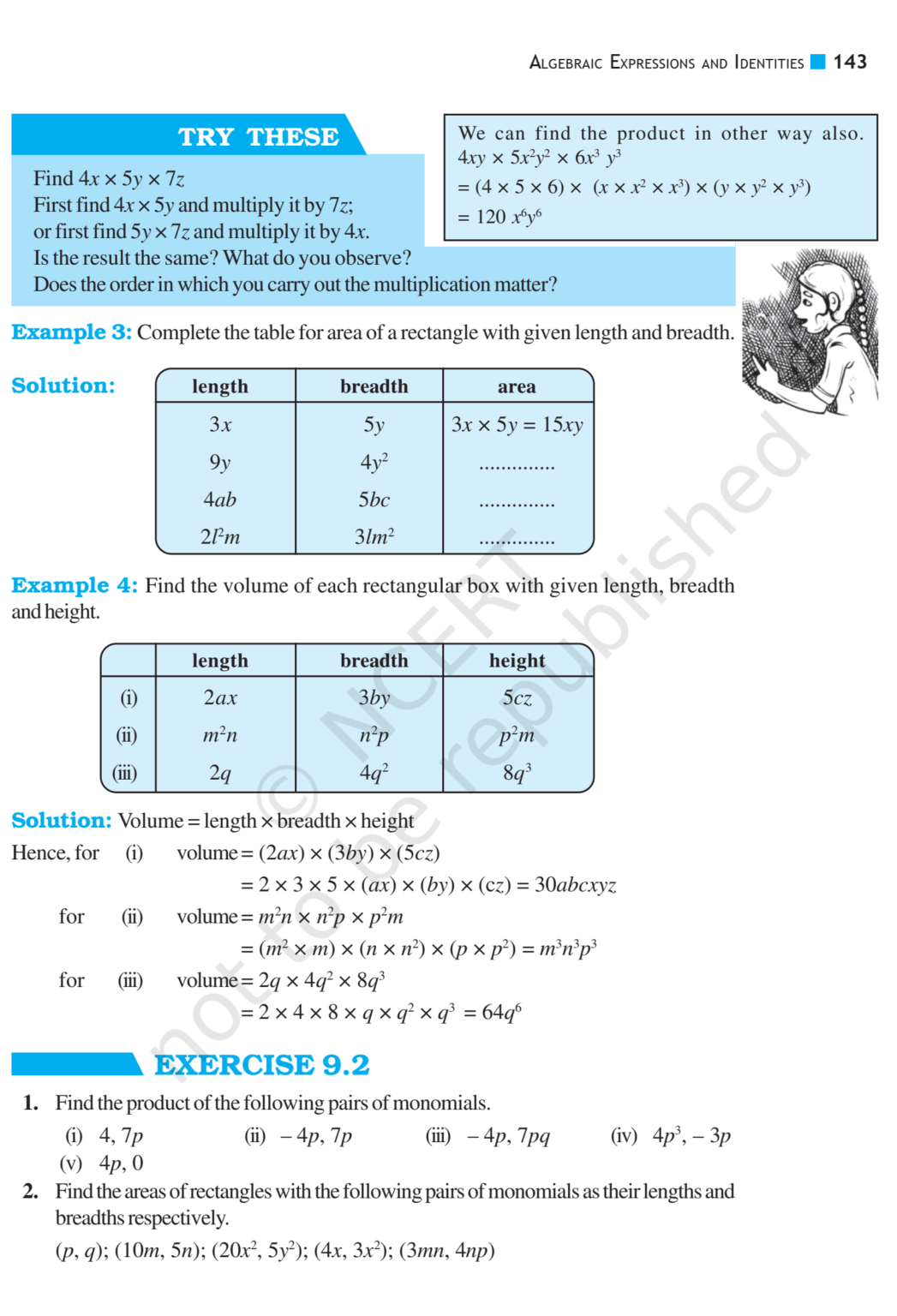 NCERT Book Class 8 (Maths) Chapter 9 Algebraic Expressions Identities NCERT Book Class 8 (Maths) Chapter 9 Algebraic Expressions Identities