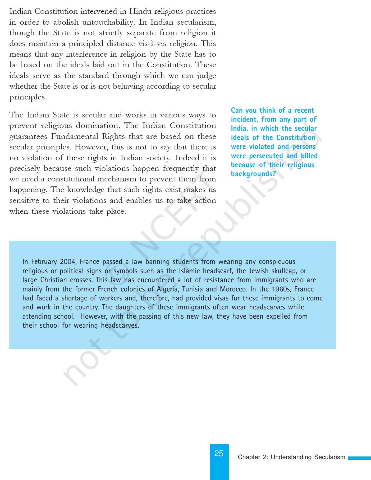 NCERT Book Class 8 (Civics) Chapter 2 Understanding Secularism