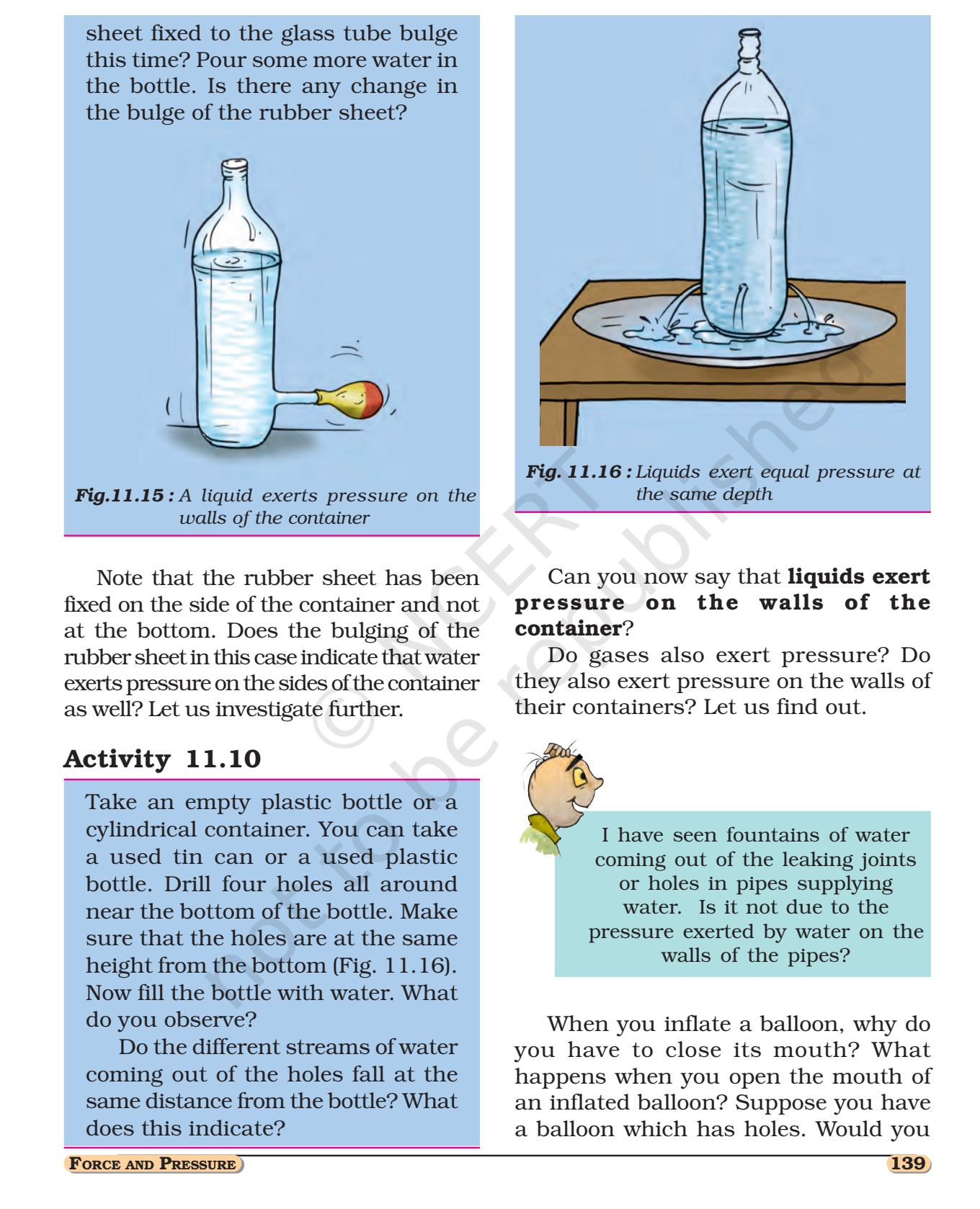 NCERT Book Class 8 (Science) Chapter 11 Force and Pressure