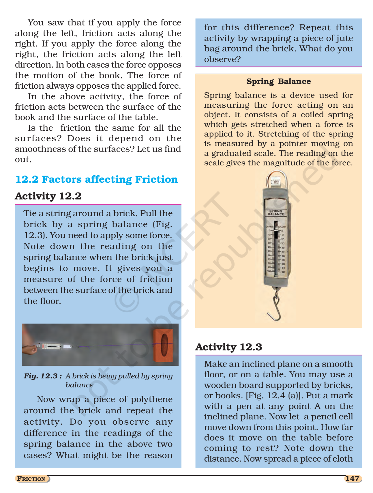 NCERT Book Class 8 (Science) Chapter 12 Friction