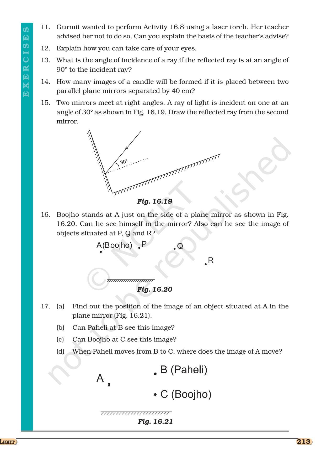 NCERT Book Class 8 (Science) Chapter 16 Light