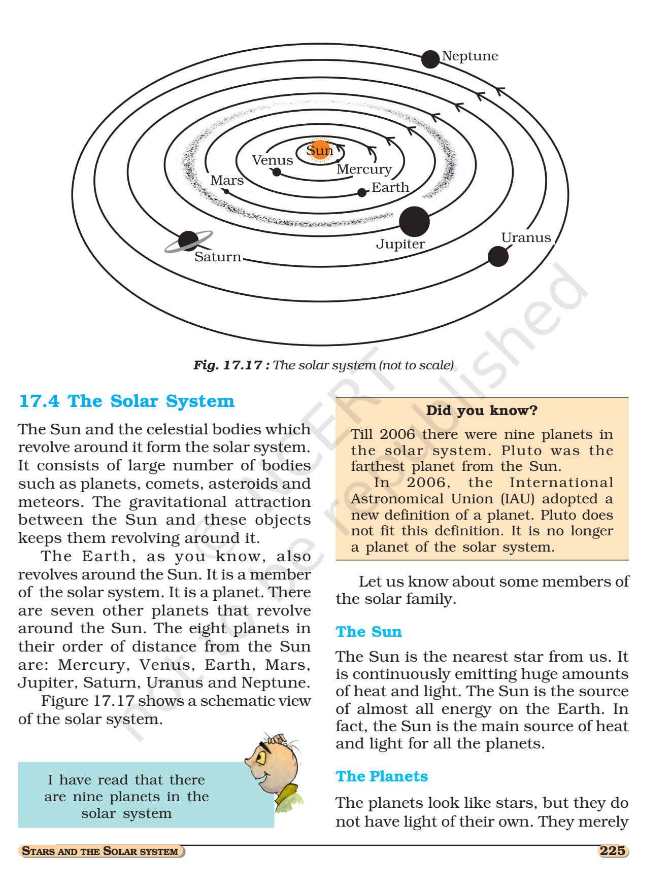 NCERT Book Class 8 (Science) Chapter 17 Stars and the Solar System