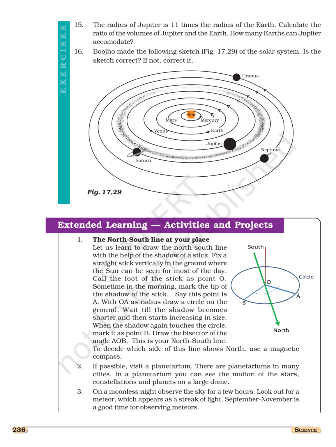 NCERT Book Class 8 (Science) Chapter 17 Stars and the Solar System