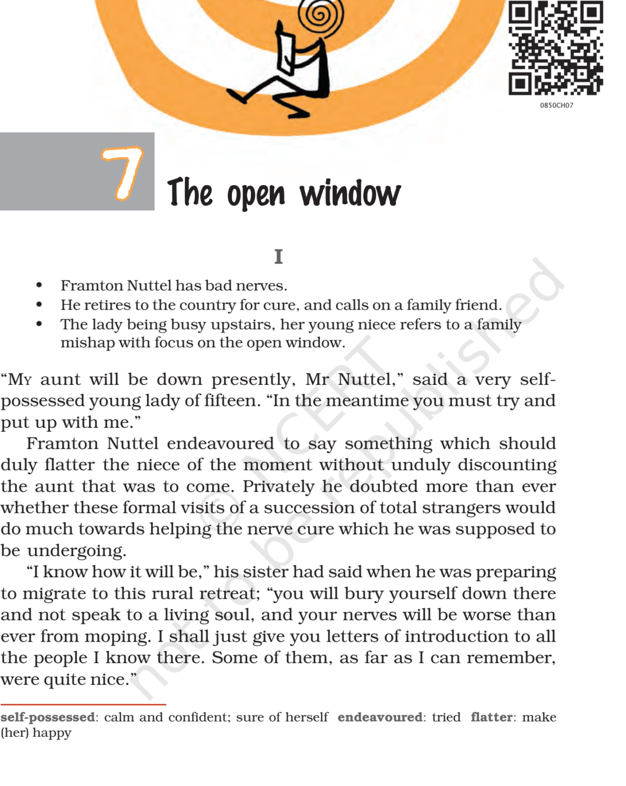 NCERT Book Class 8 (English) Chapter 7 The Open Window