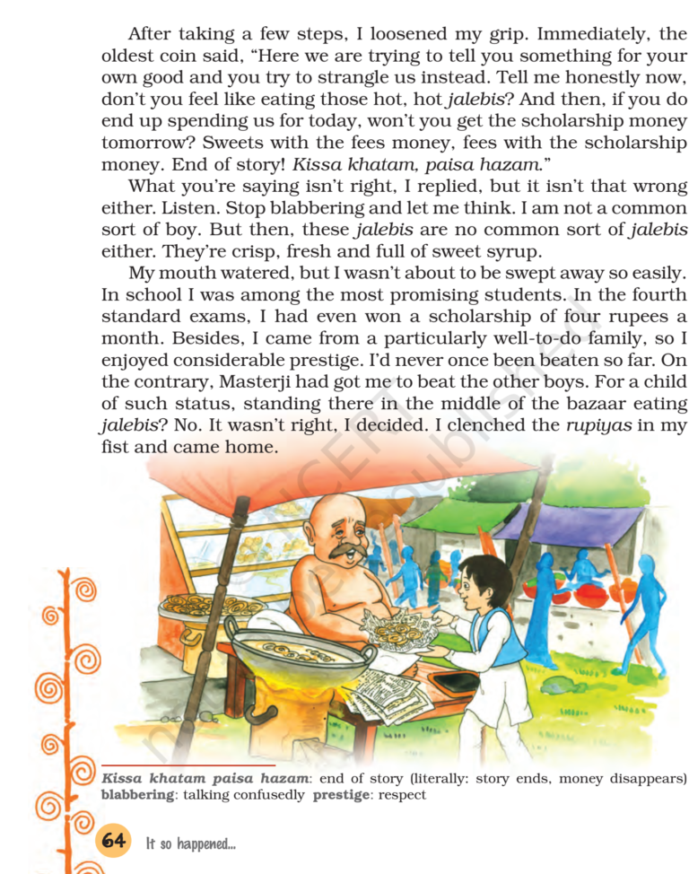 NCERT Book Class 8 (English) Chapter 8 Jalebis