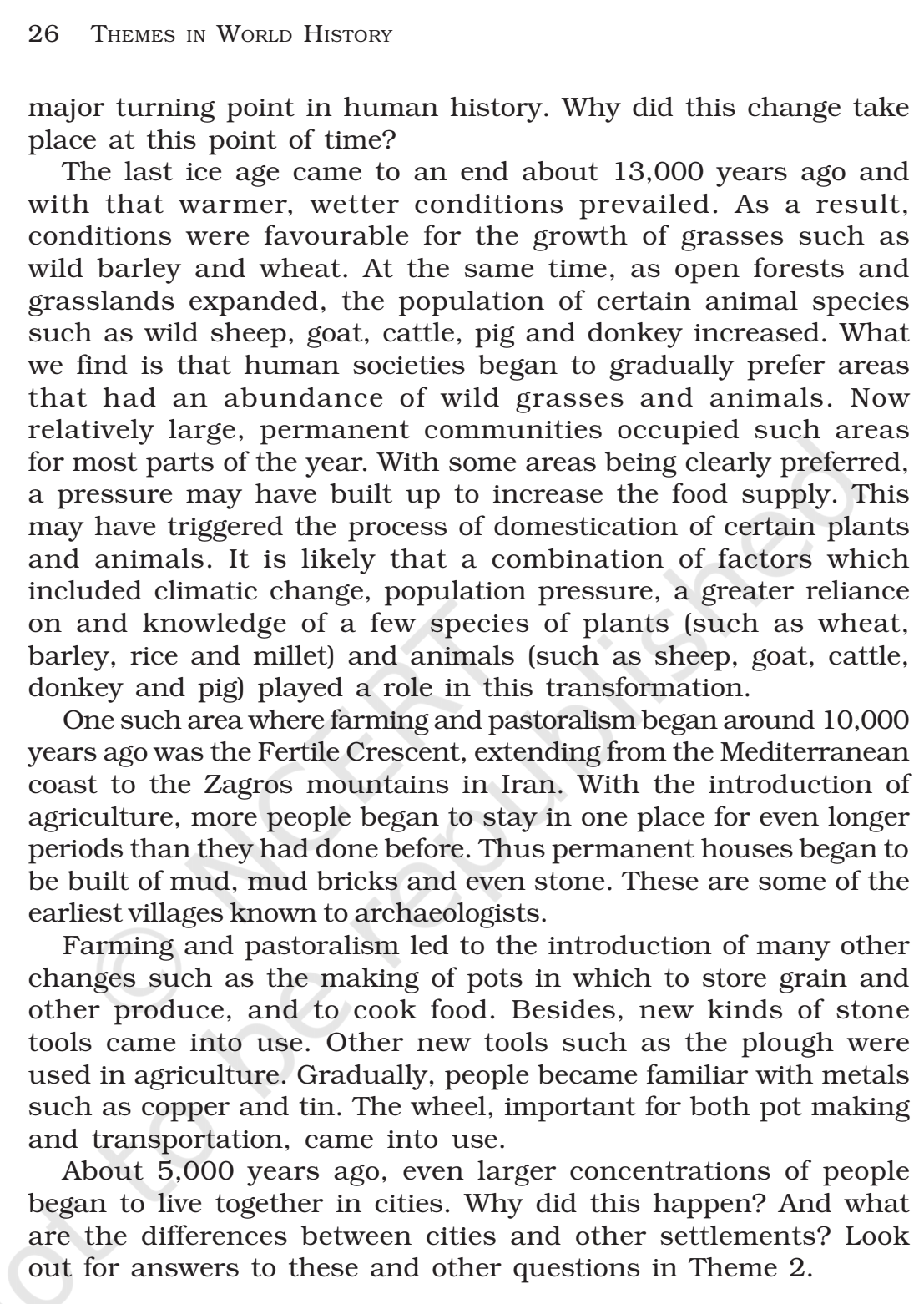 NCERT Book Class 11 (History) Chapter 1 From the Beginning of Time