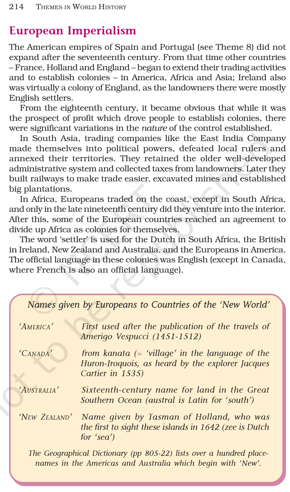 NCERT Book Class 11 (History) Chapter 10 Displacing Indigenous Peoples