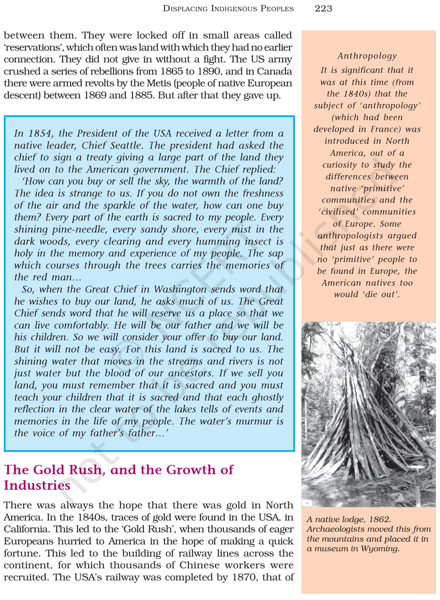 NCERT Book Class 11 (History) Chapter 10 Displacing Indigenous Peoples