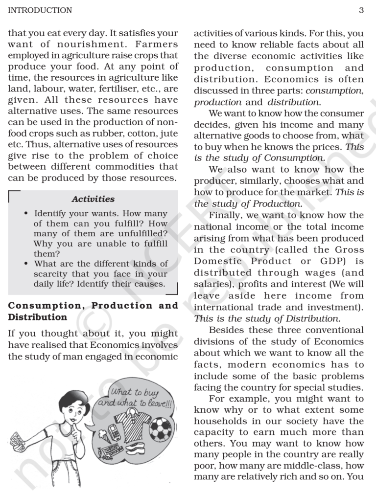 NCERT Book Class 11 (Economics) Chapter 1 Introduction