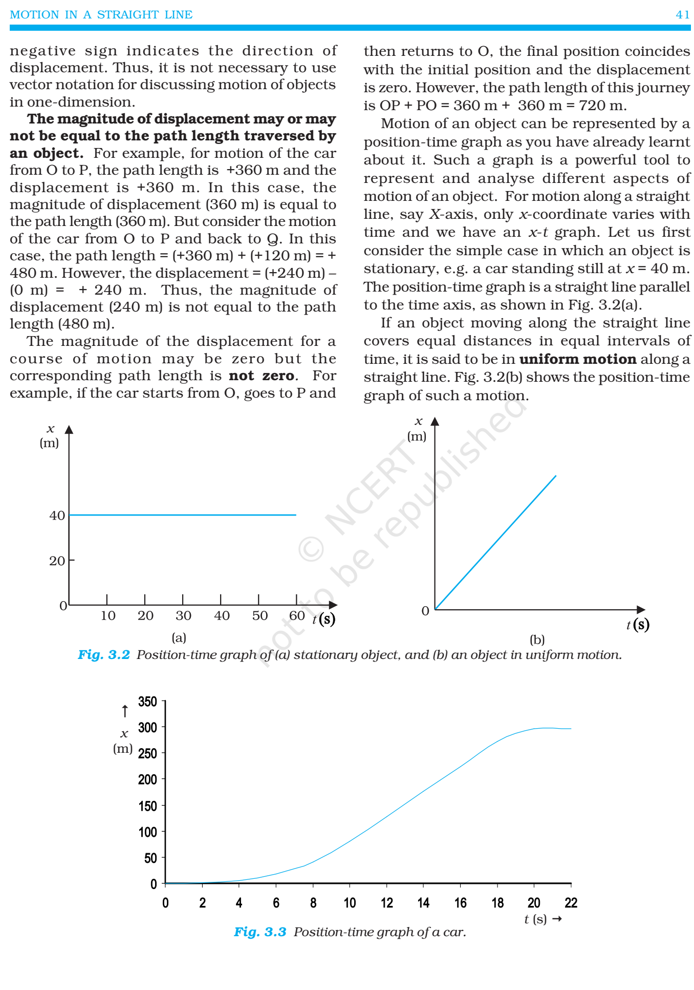 NCERT Book Class 11 (Physics ) Chapter 3 Motion in a Straight Line