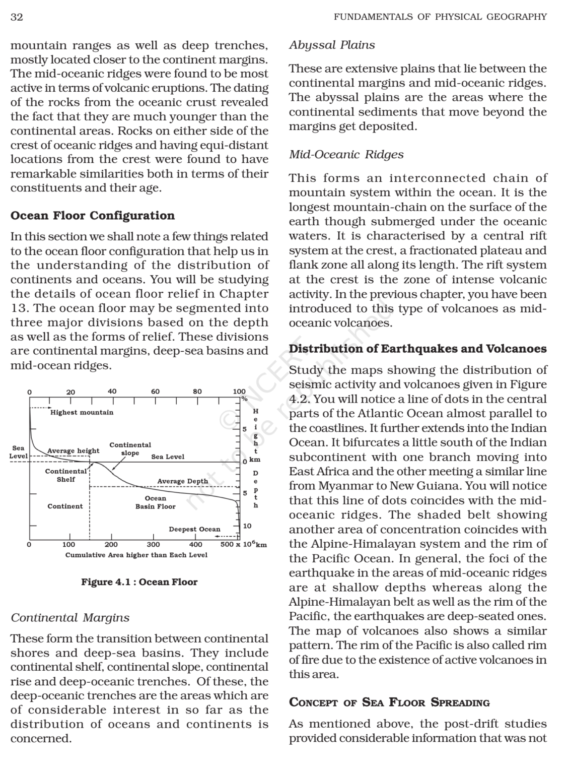 NCERT Book Class 11 (Geography) Chapter 4 Distribution of Oceans and ...