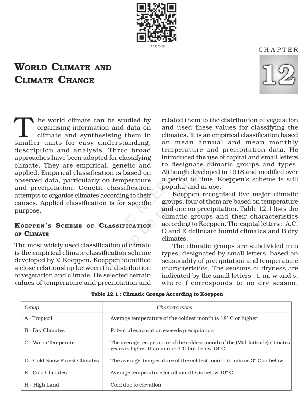 NCERT Book Class 11 (Geography) Chapter 12 World Climate and Climate ...