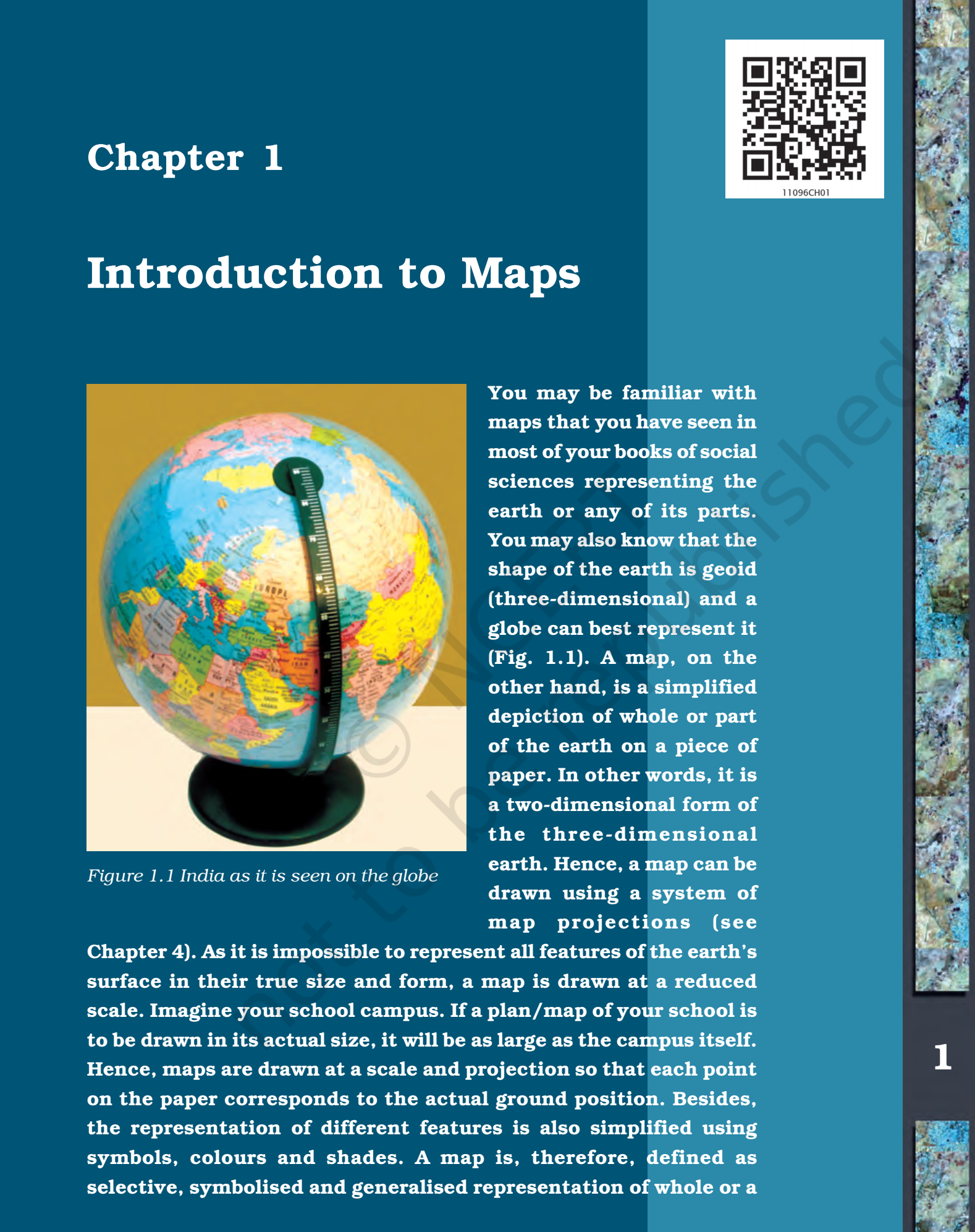 NCERT Book Class 11 (Geography) Chapter 1 Introduction to Maps