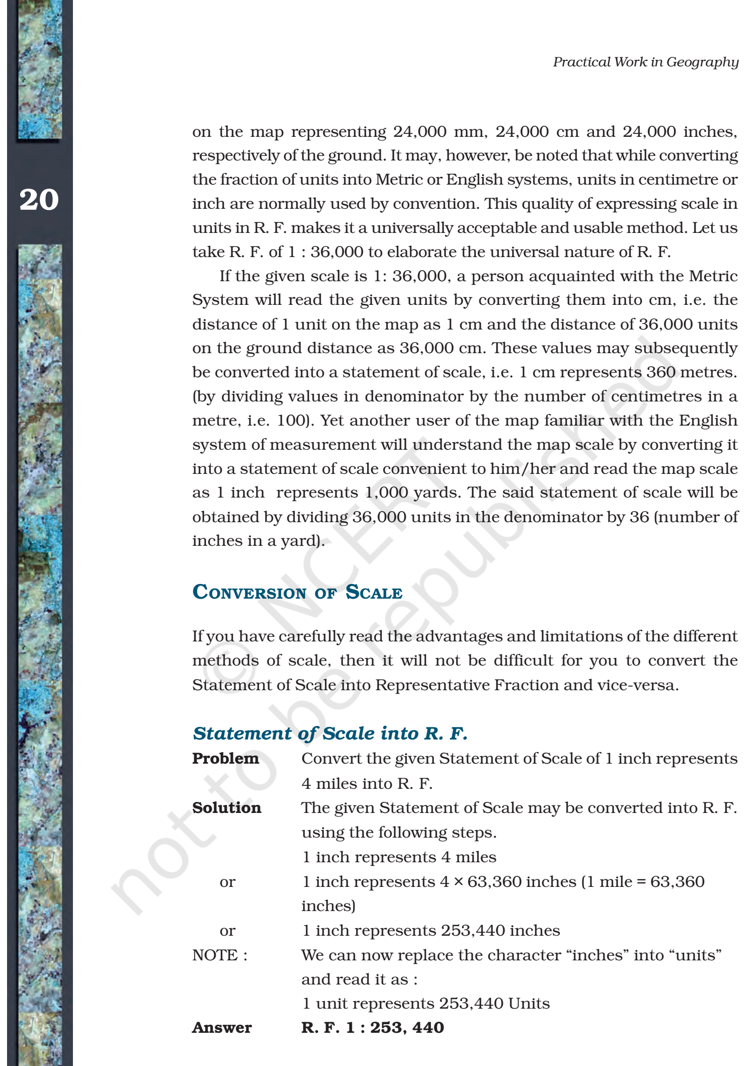 NCERT Book Class 11 (Geography) Chapter 2 Map Scale
