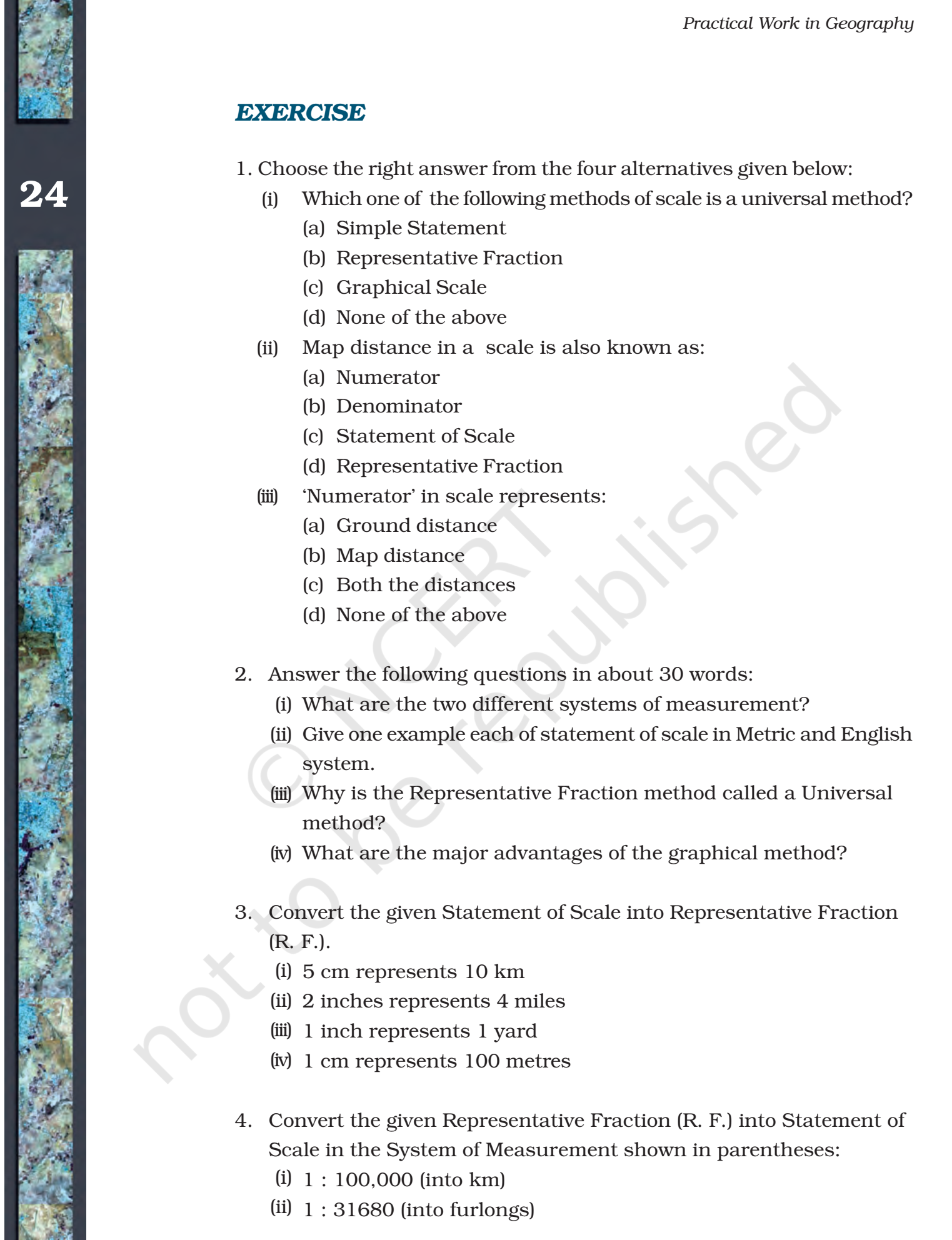 NCERT Book Class 11 (Geography) Chapter 2 Map Scale