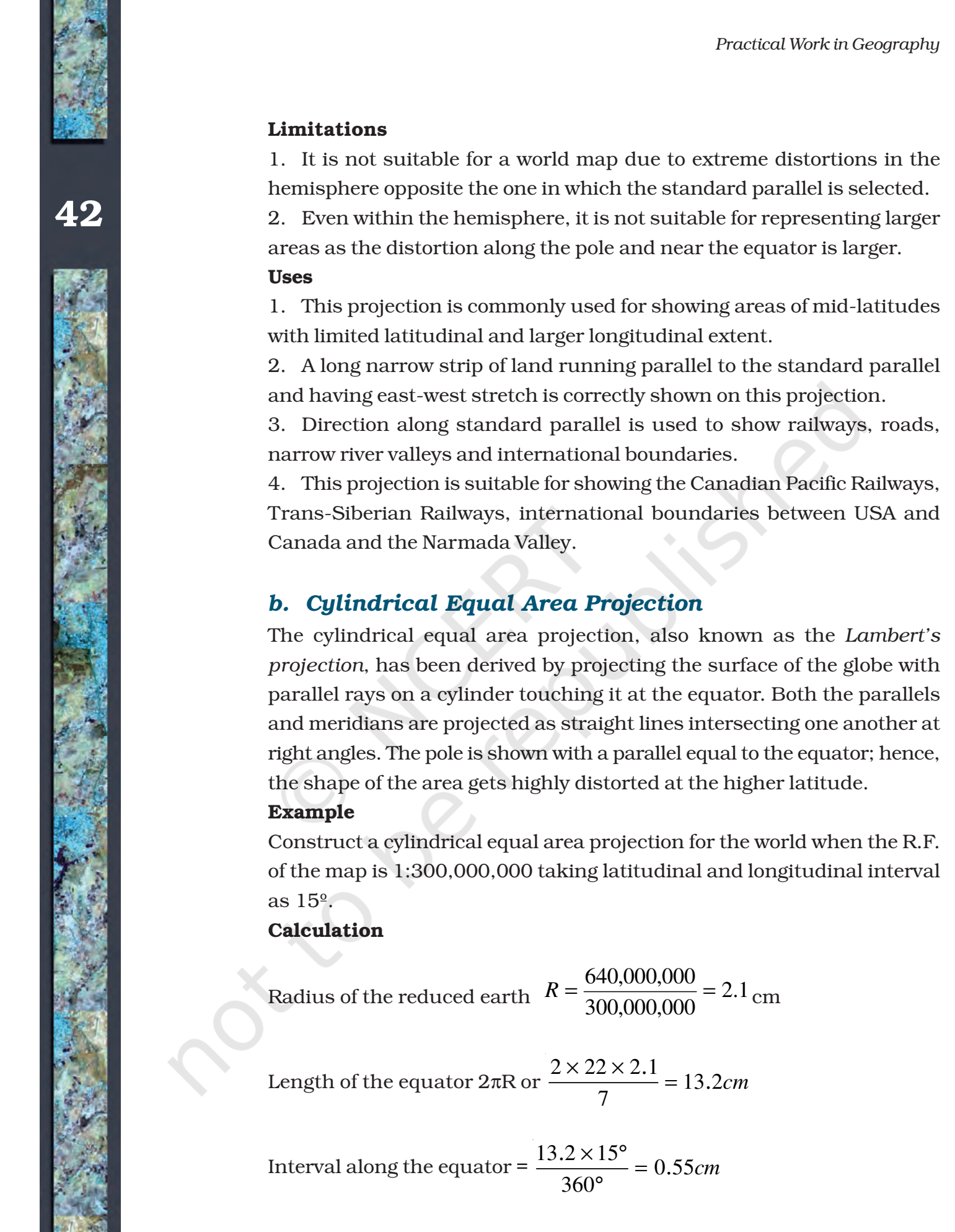 NCERT Book Class 11 (Geography) Chapter 4 Map Projections