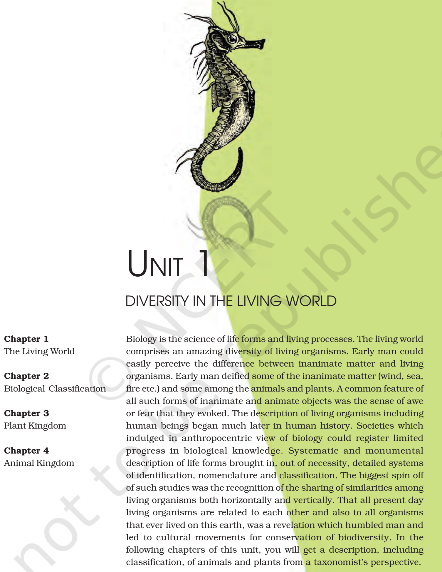 NCERT Book Class 11 (Biology) Chapter 1 The Living World