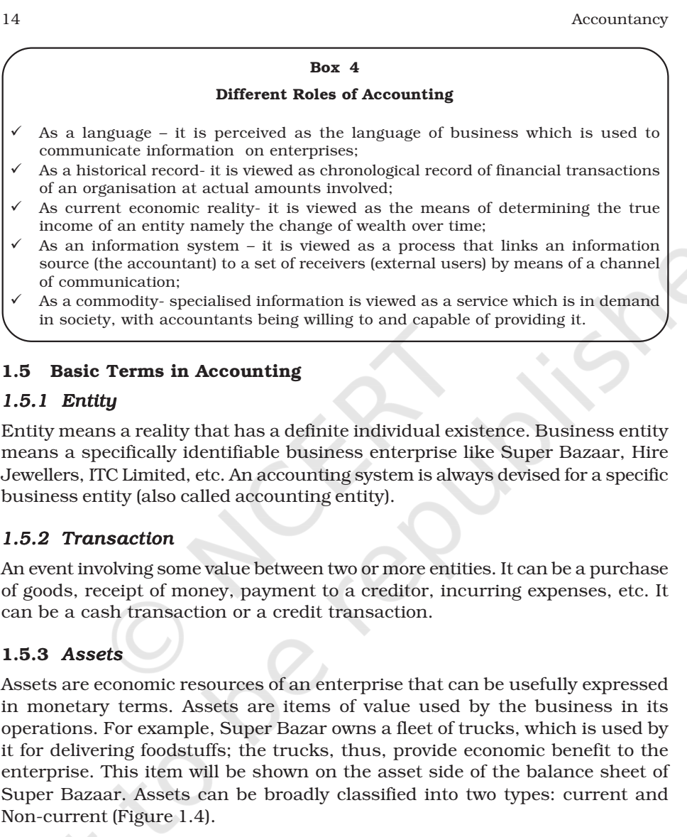 NCERT Book Class 11 (Accountancy) Chapter 1 Introduction to Accounting