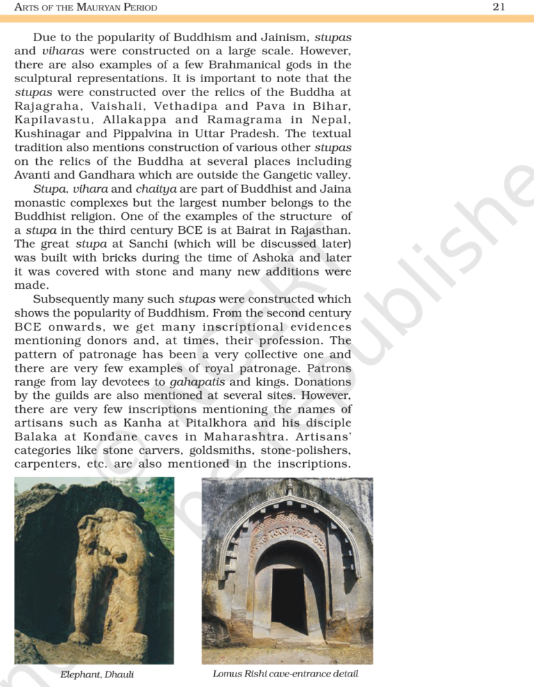 NCERT Book Class 11 (Fine Art) Chapter 3 Arts of the Mauryan Period