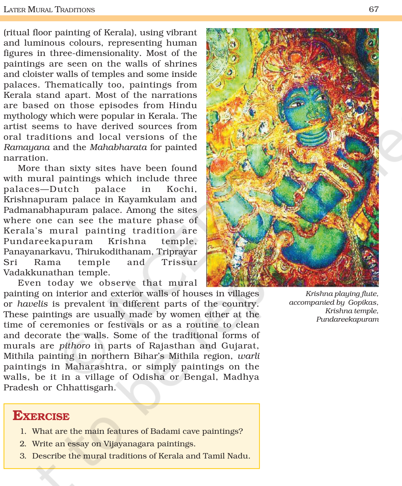 NCERT Book Class 11 (Fine Art) Chapter 5 Later Mural Traditions.