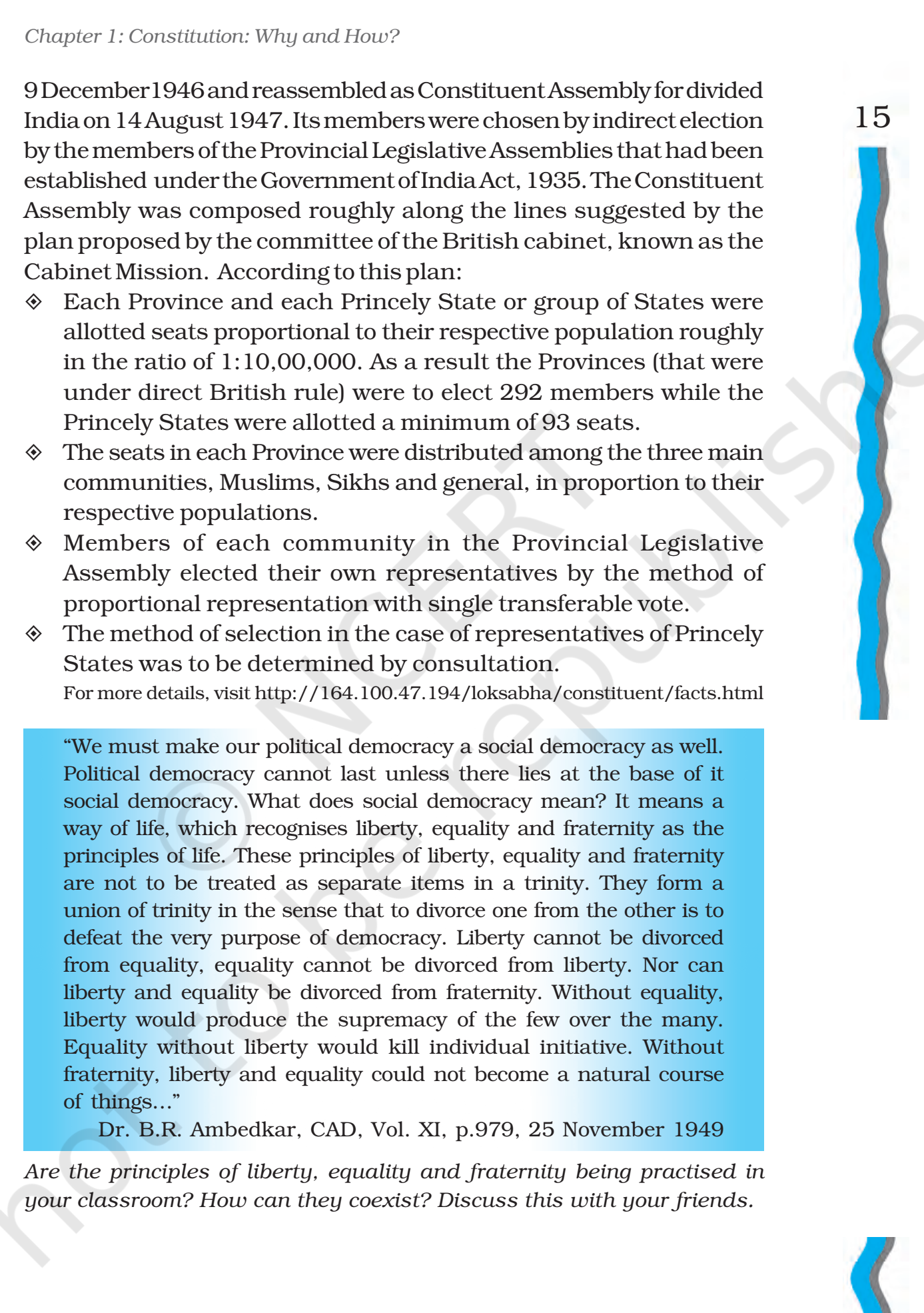 NCERT Book Class 11 (Political Science) Chapter 1 Constitution: Why and ...