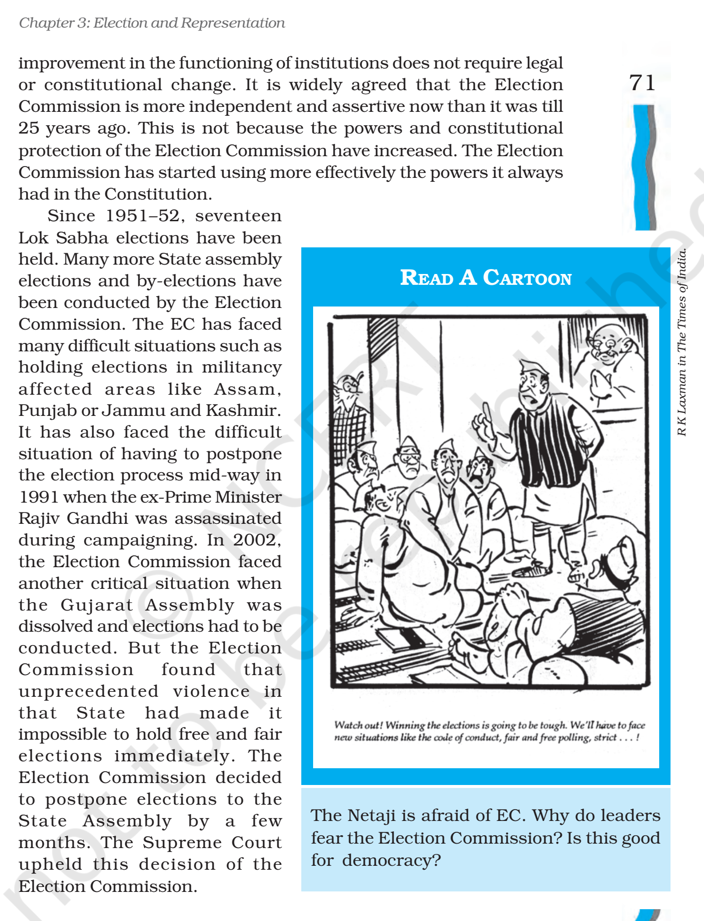 NCERT Book Class 11 (Political Science) Chapter 3 Election and ...