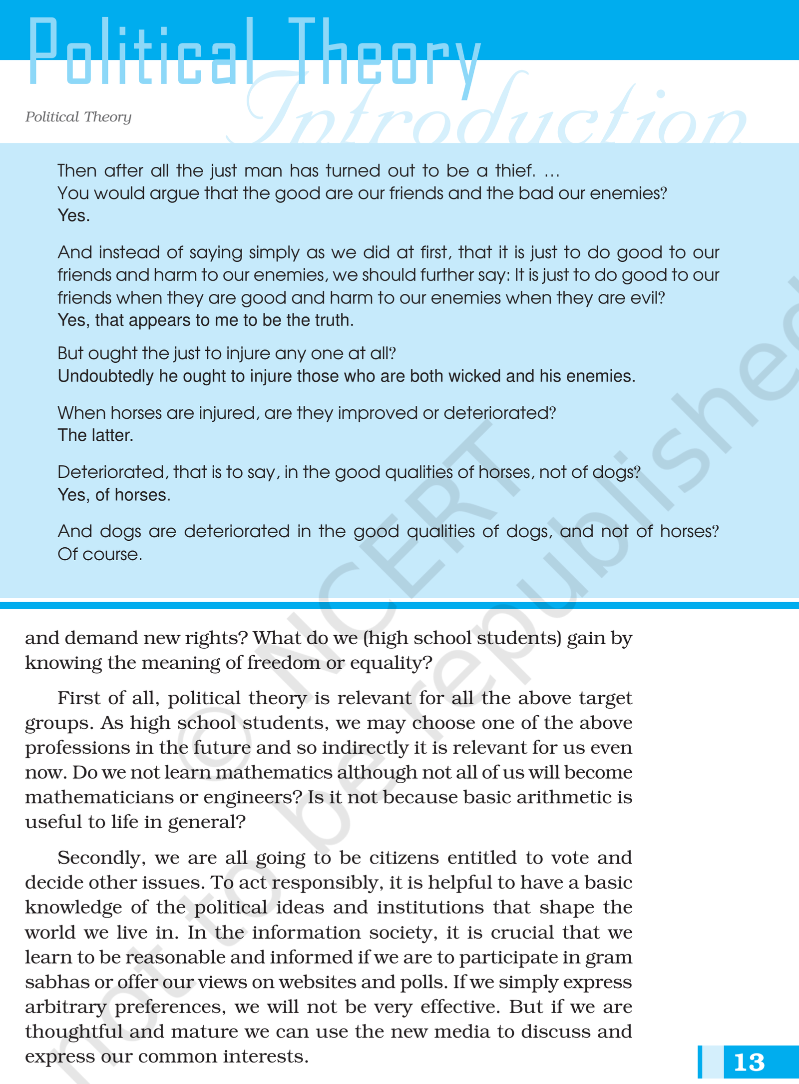 NCERT Book Class 11 (Political Science) Chapter 1 Political Theory: An ...