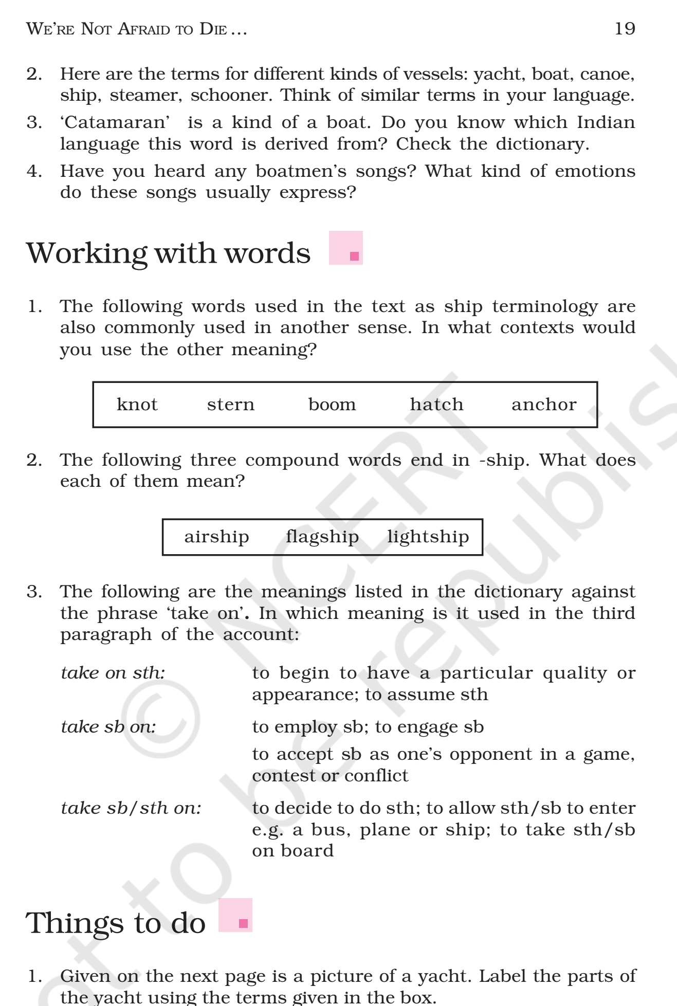 NCERT Book Class 11 (English) Chapter 2 We’re Not Afraid to Die… If We ...