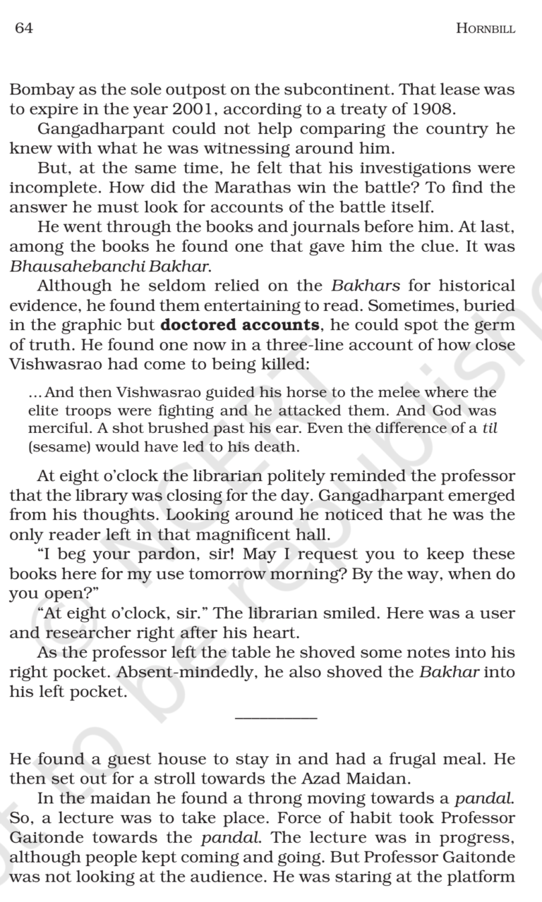 NCERT Book Class 11 (English) Chapter 7 The Adventure