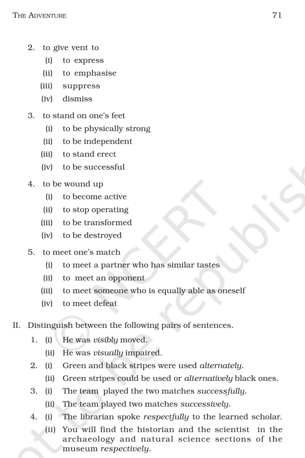 NCERT Book Class 11 English Chapter 7 The Adventure
