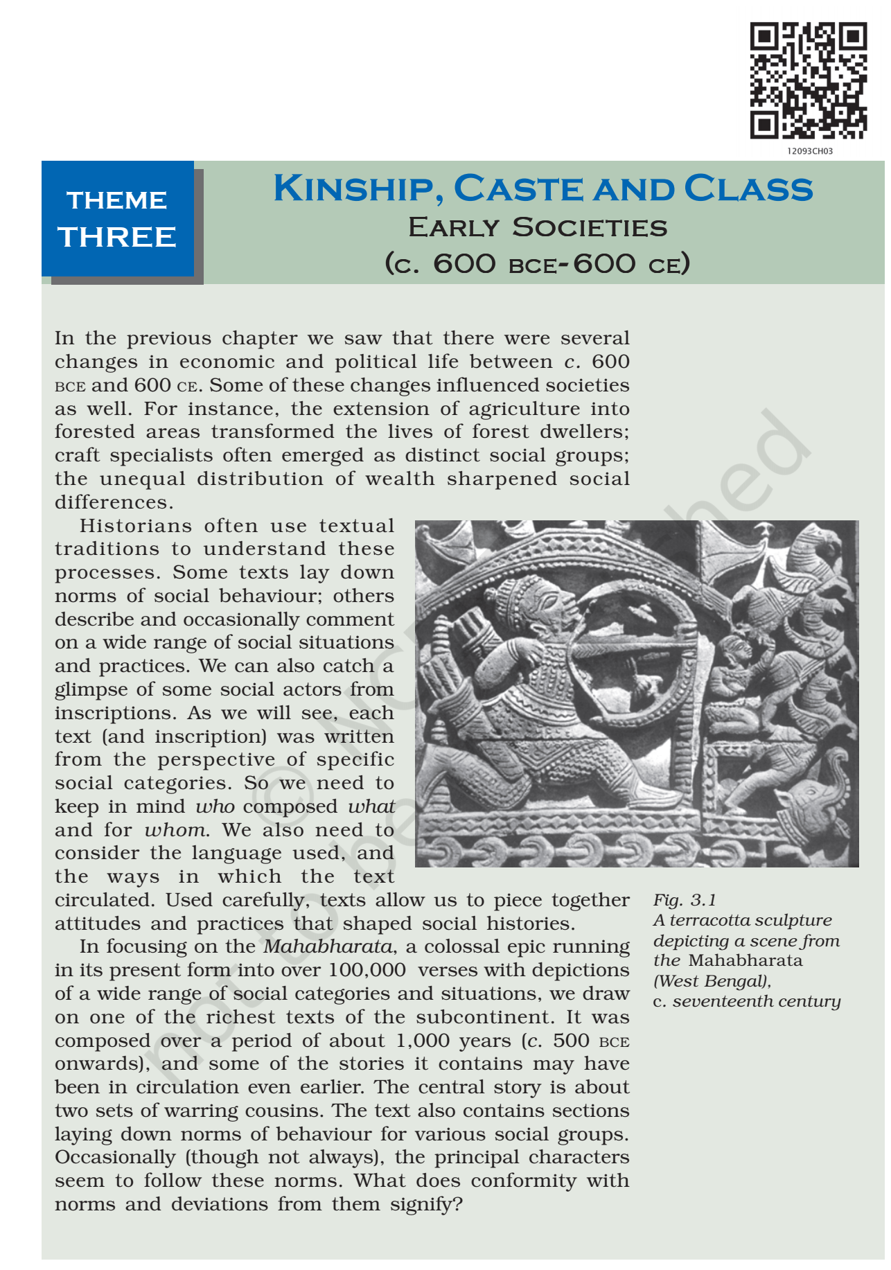 NCERT Book Class 11 (History) Chapter 3 Kinship, Caste and Class Early ...