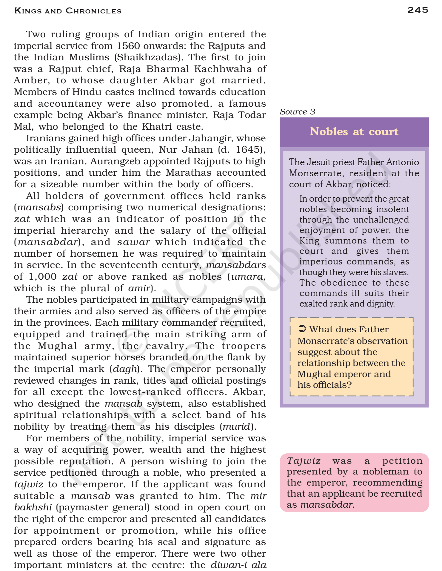 NCERT Book Class 11 (History) Chapter 9 Kings and Chronicles The Mughal ...