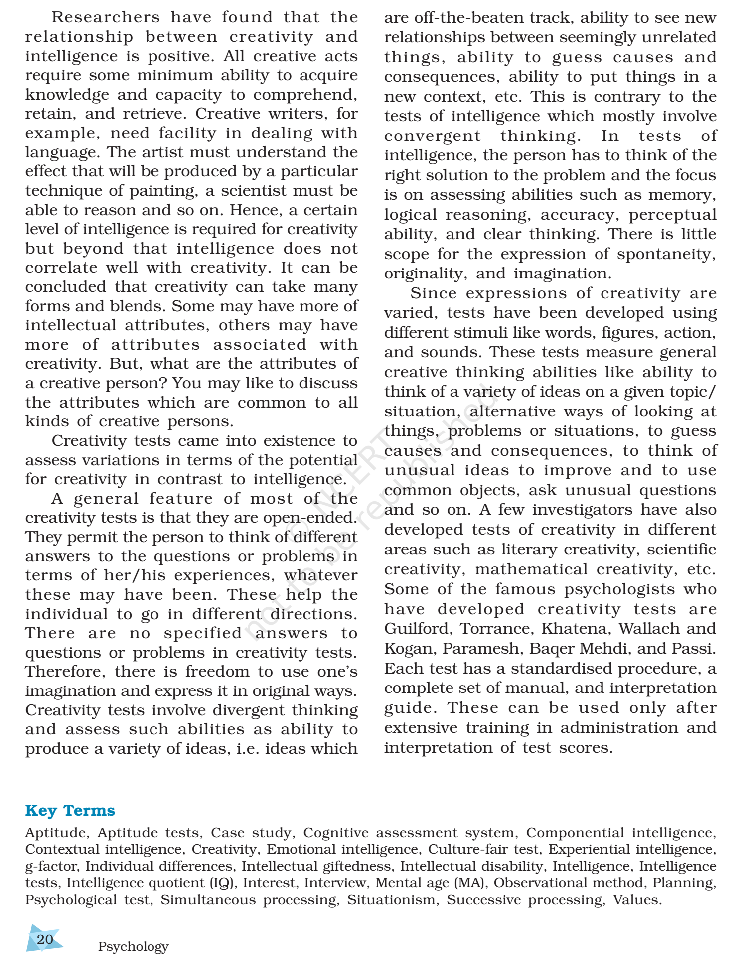 Ncert Book Class 12 Psychology Chapter 1 Variation In Psychological