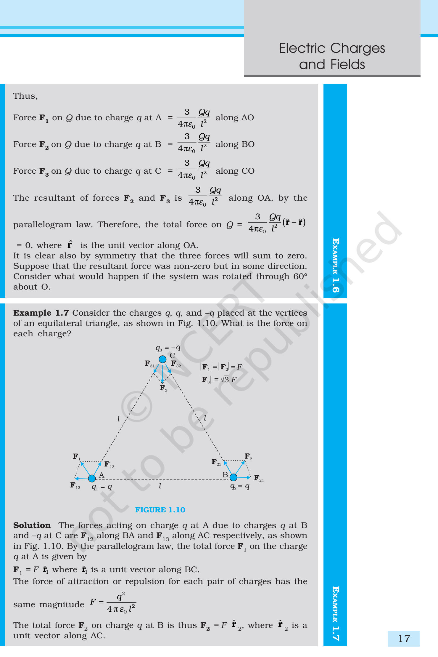NCERT Book Class 12 (Physics) Chapter 1 Electric Charges And Fields