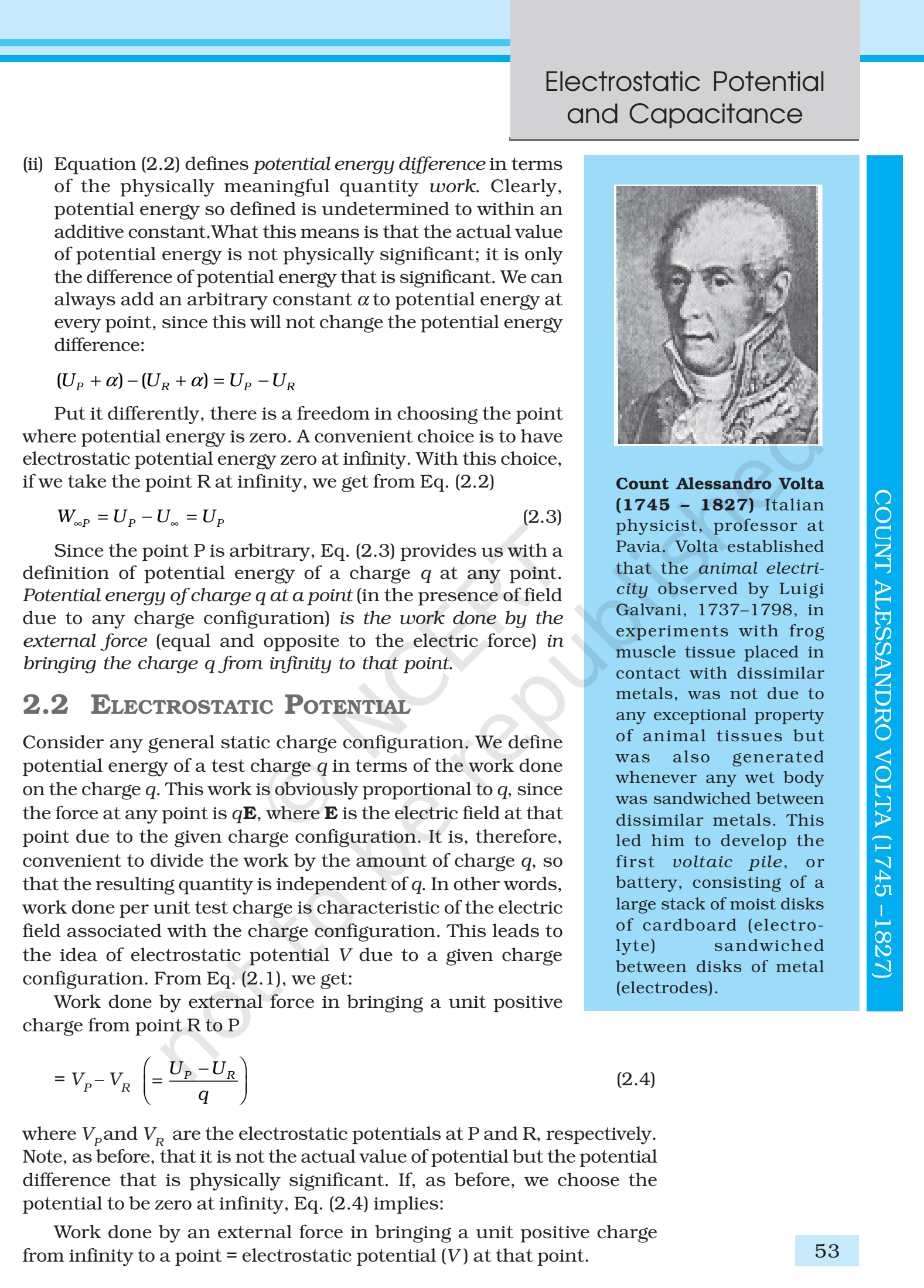 NCERT Book Class 12 (Physics) Chapter 2 Electrostatic Potential And ...