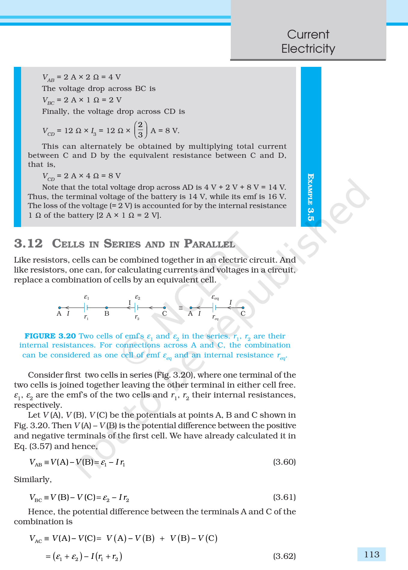 NCERT Book Class 12 (Physics) Chapter 3 Current Electricity