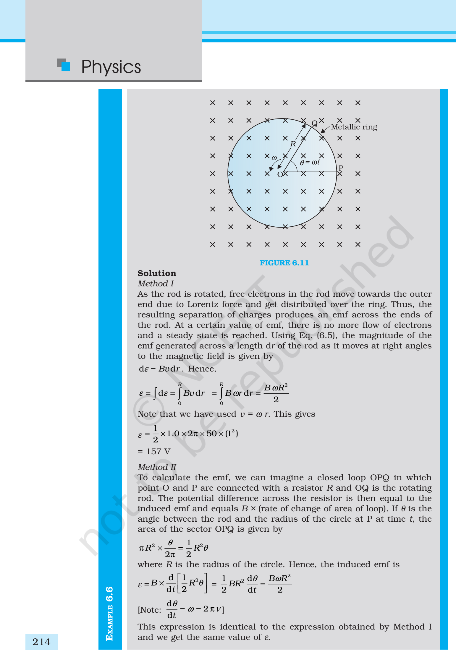 NCERT Book Class 12 (Physics) Chapter 6 Electromagnetic Induction