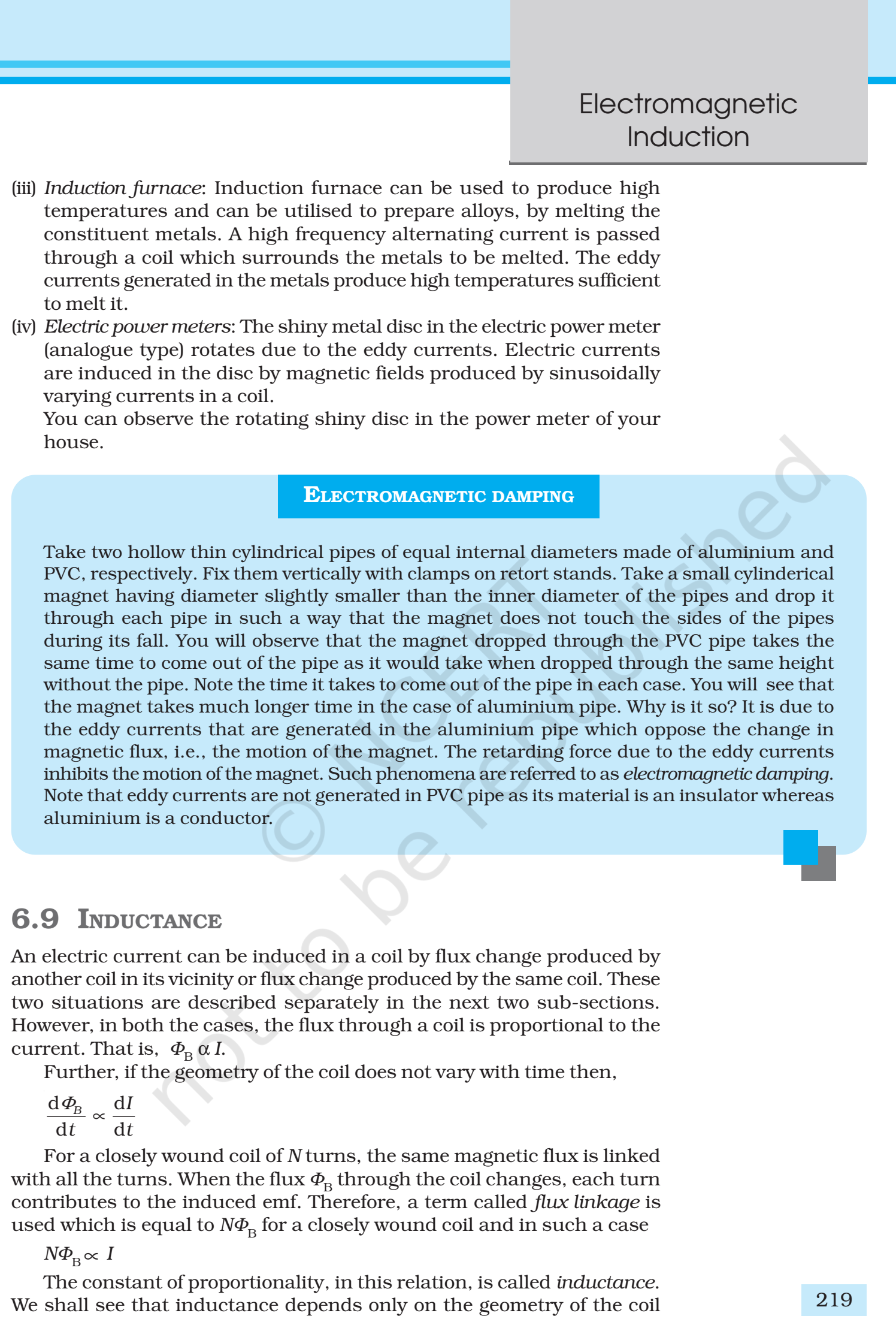 NCERT Book Class 12 (Physics) Chapter 6 Electromagnetic Induction