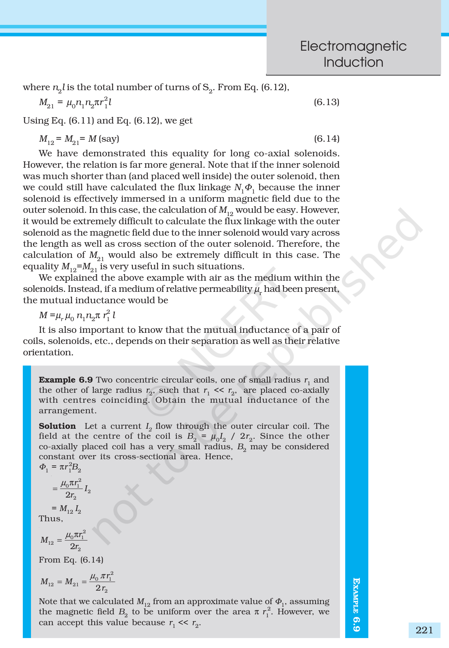 NCERT Book Class 12 (Physics) Chapter 6 Electromagnetic Induction