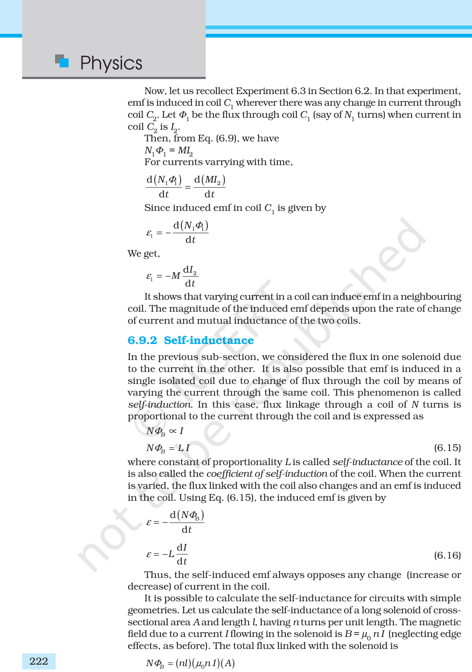 NCERT Book Class 12 (Physics) Chapter 6 Electromagnetic Induction