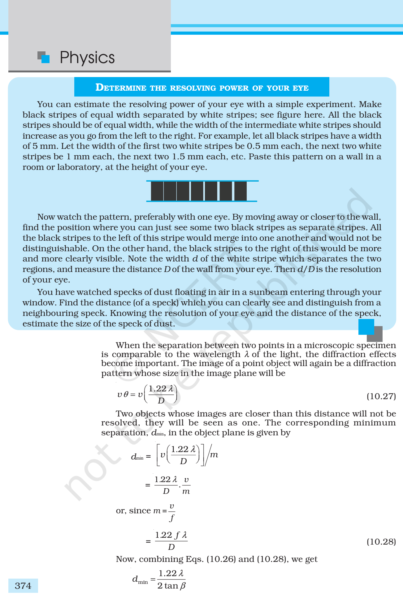 NCERT Book Class 12 (Physics) Chapter 10 Wave Optics