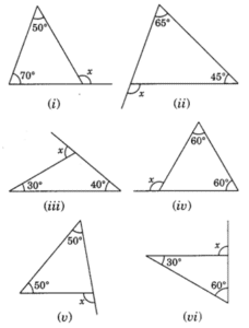 Class 7 Mathematics Triangle and Properties Practice Test Paper