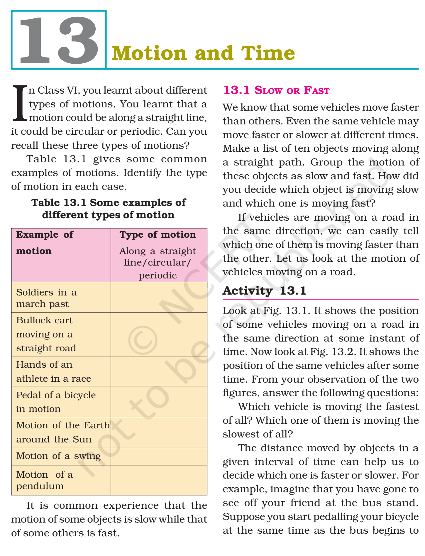 NCERT Books For Class 7 Science Time and Motion
