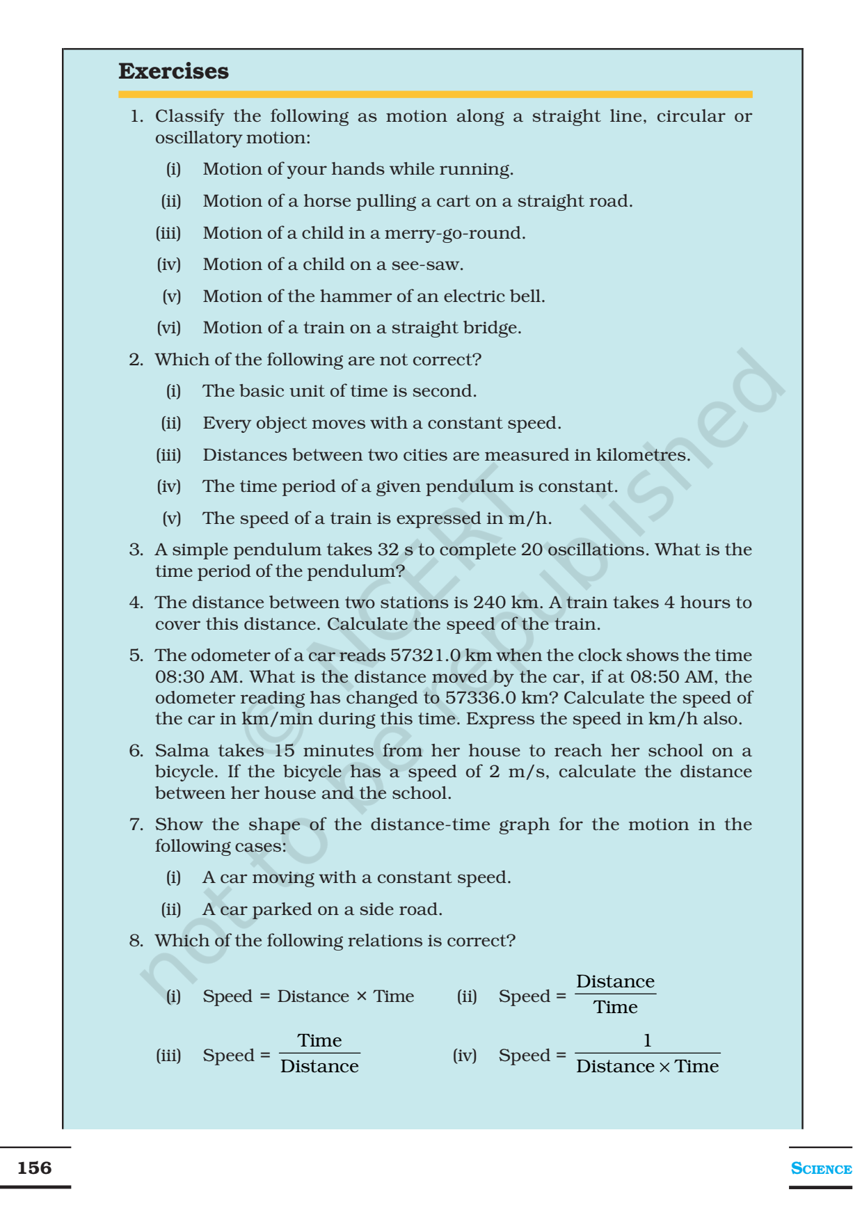 NCERT Books For Class 7 Science Time and Motion